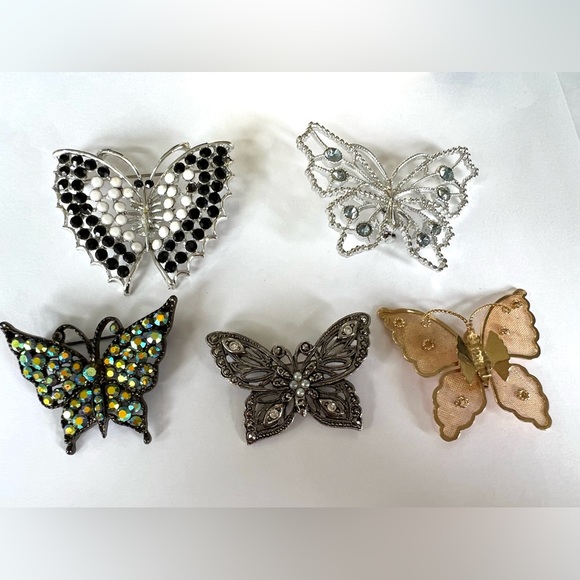 Vintage | Jewelry | Vintage Butterfly Pins Group Of 5 | Poshmark
